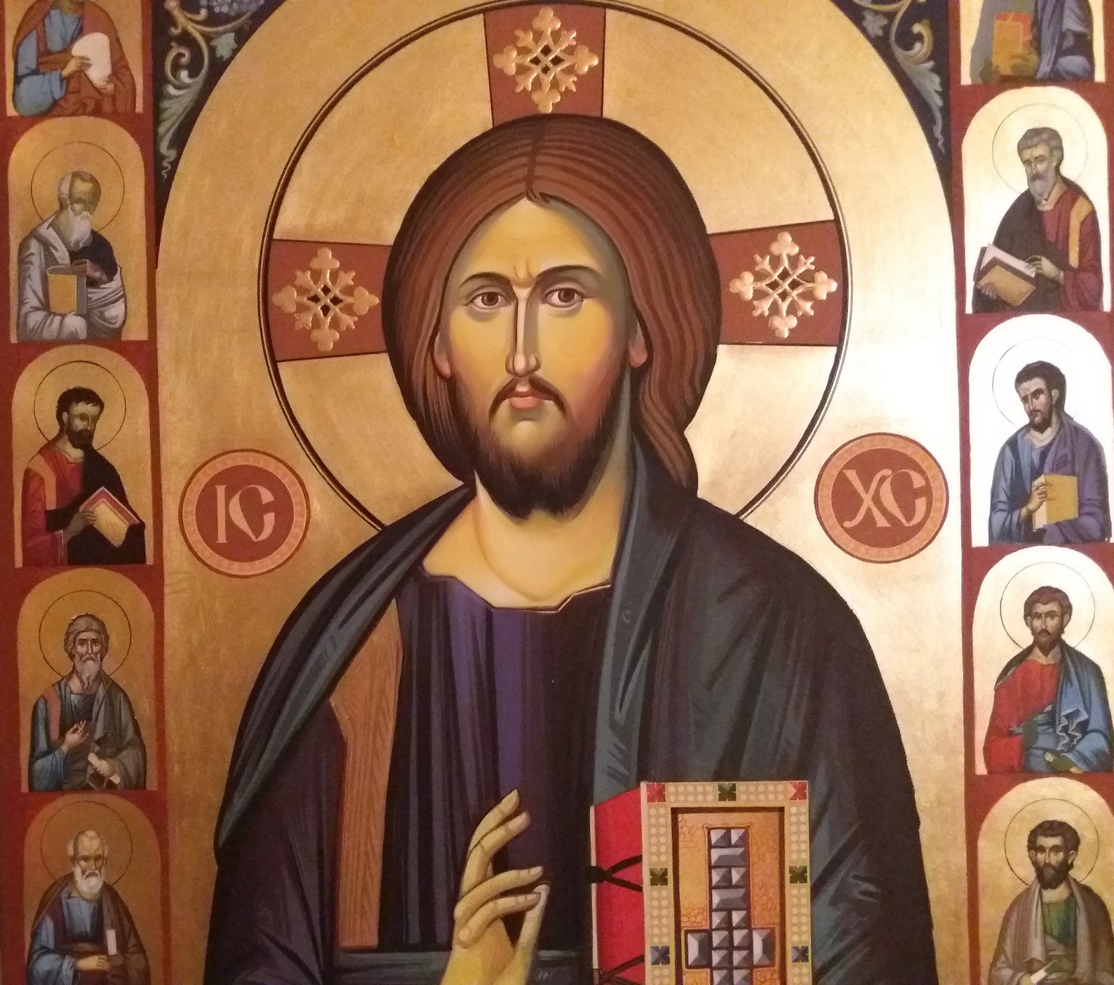 Icon of Jesus Christ and 12 Apostles Made to Order Orthodox - Etsy
