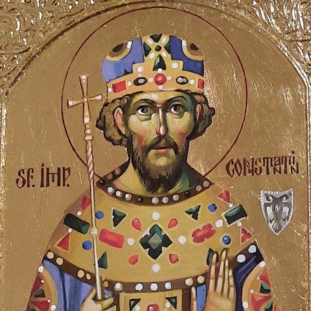 Byzantine Icon of Saint Constantine the Great, Christian Orthodox ...