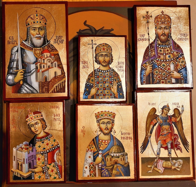 Saint Stefan Dusan Tsar Stefan Dušan the Mighty Byzantine - Etsy