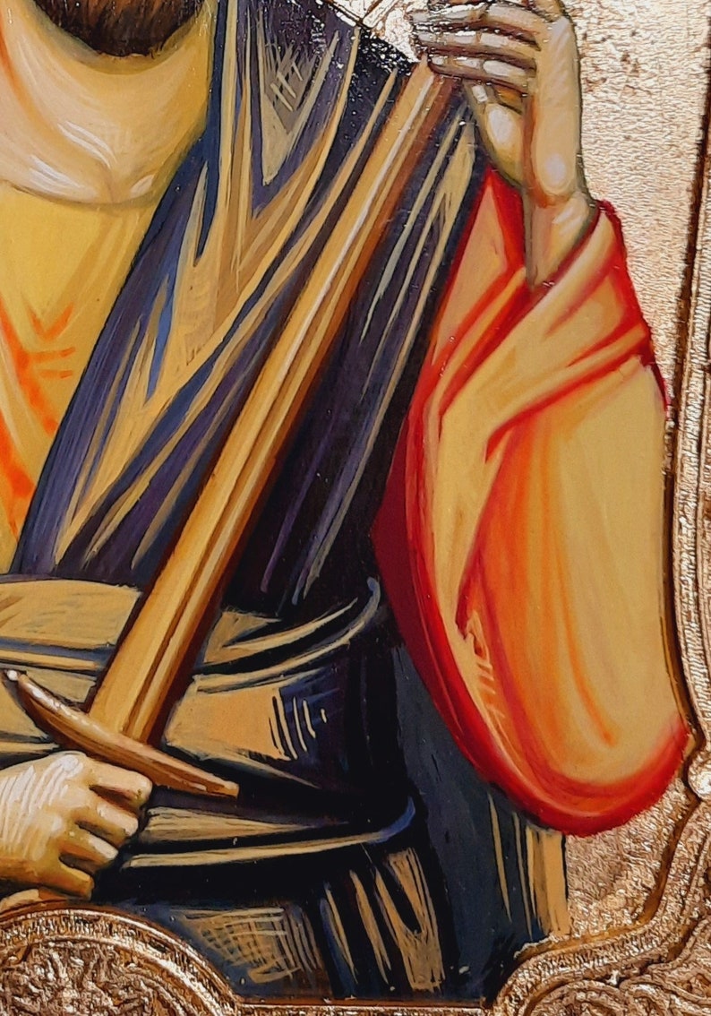 JESUS CHRIST With Sword, Byzantine Icon, 30 X 50 Cm, Made to Order ...