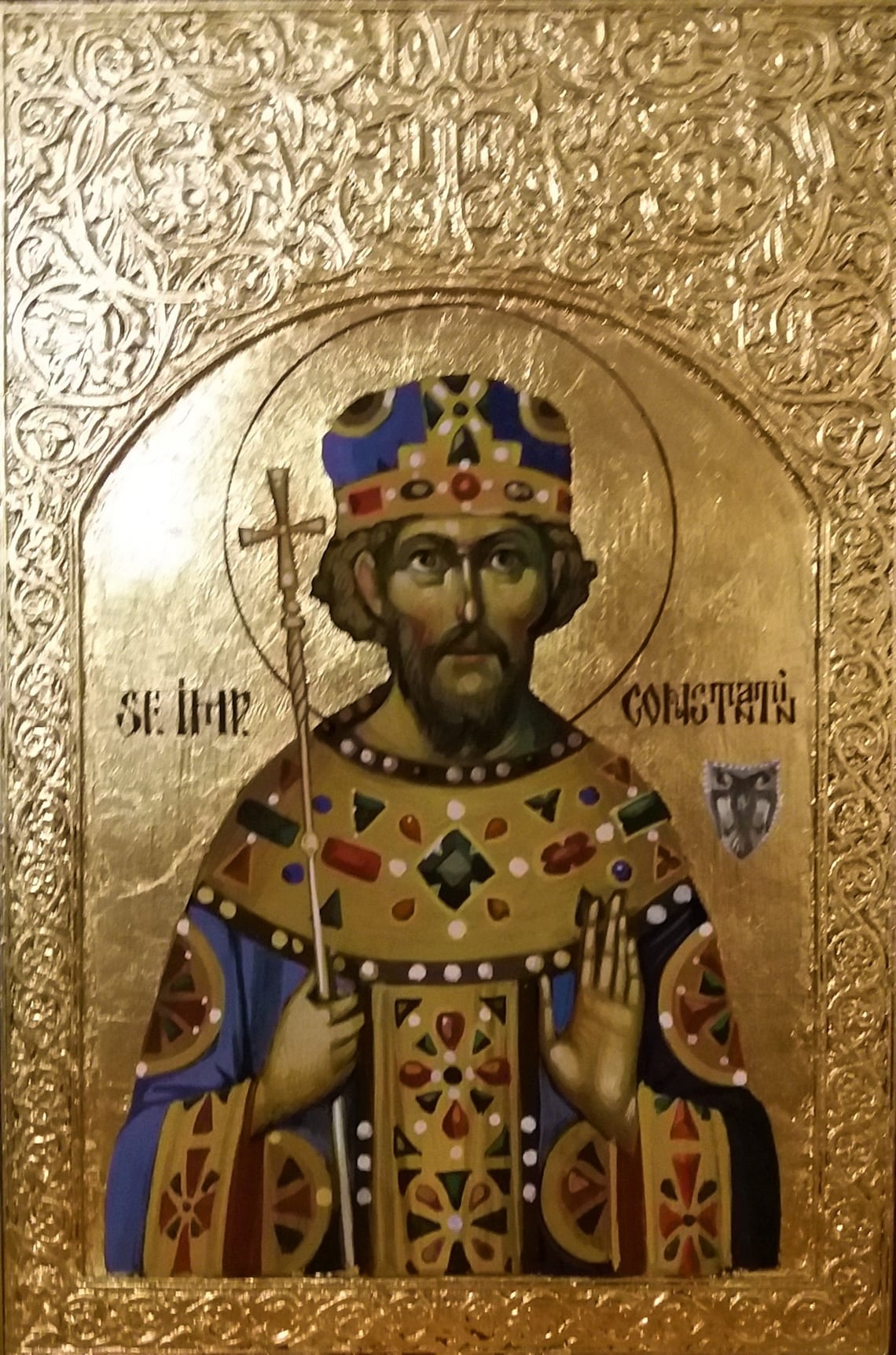 Byzantine Icon of Saint Constantine the Great Christian | Etsy