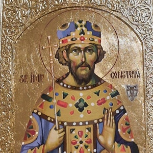 Byzantine Icon of Saint Constantine the Great, Christian Orthodox ...