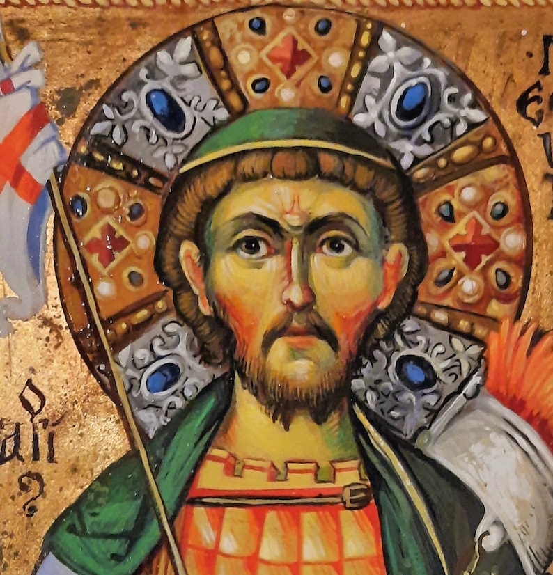 SAINT NESTOR, Byzantine Style Icon, 21 X 14.5 Cm, Christian Orthodox ...