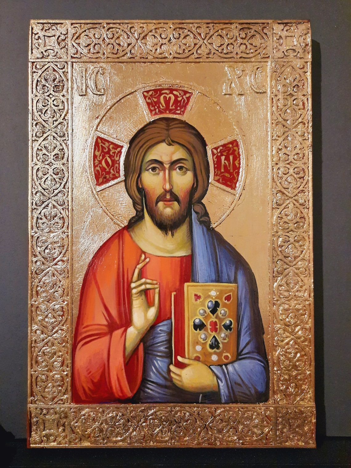 Byzantine Icon of JESUS CHRIST, 20 X 30cm, Christian Orthodox Tradition ...