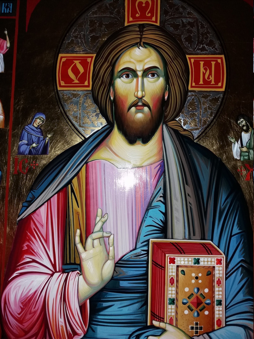 Icon of Jesus Christ, Made to Order, Byzantine Style, 50 X 70 Cm ...