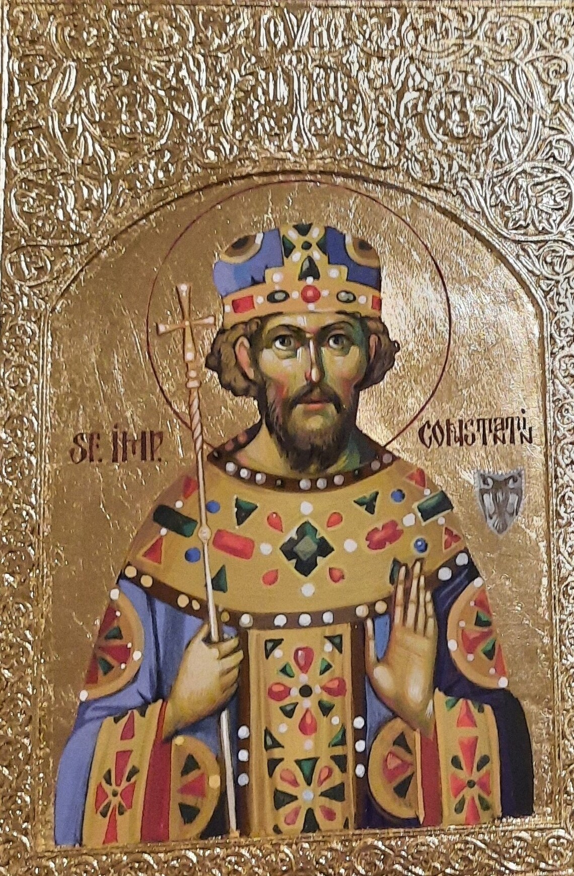 Byzantine Icon of Saint Constantine the Great Christian | Etsy
