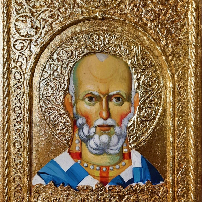 Byzantine Icon of Saint John the Baptist Bas-relief Saint - Etsy