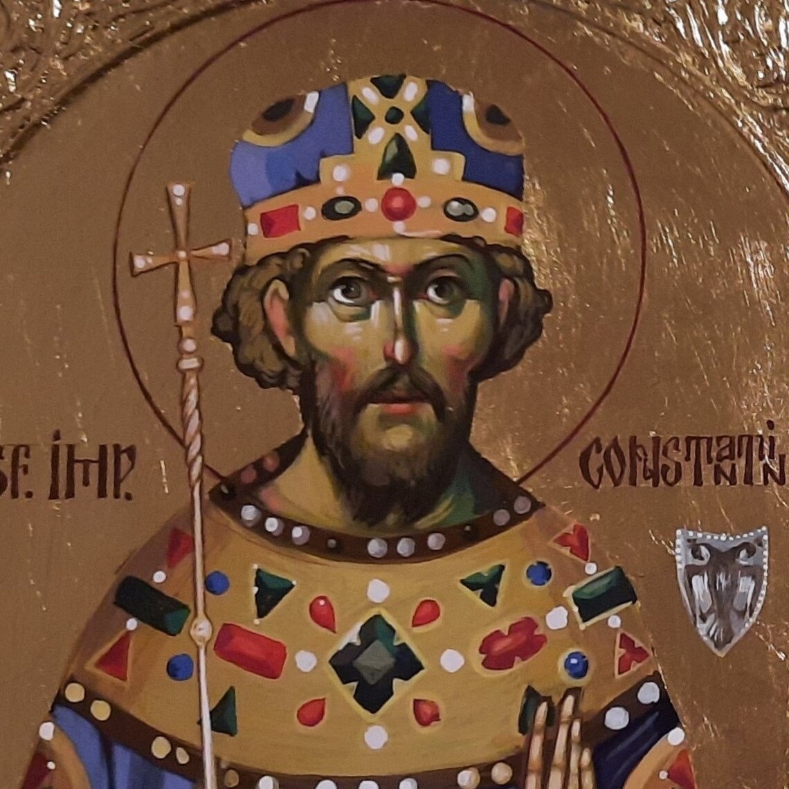 Byzantine Icon of Saint Constantine the Great Christian | Etsy