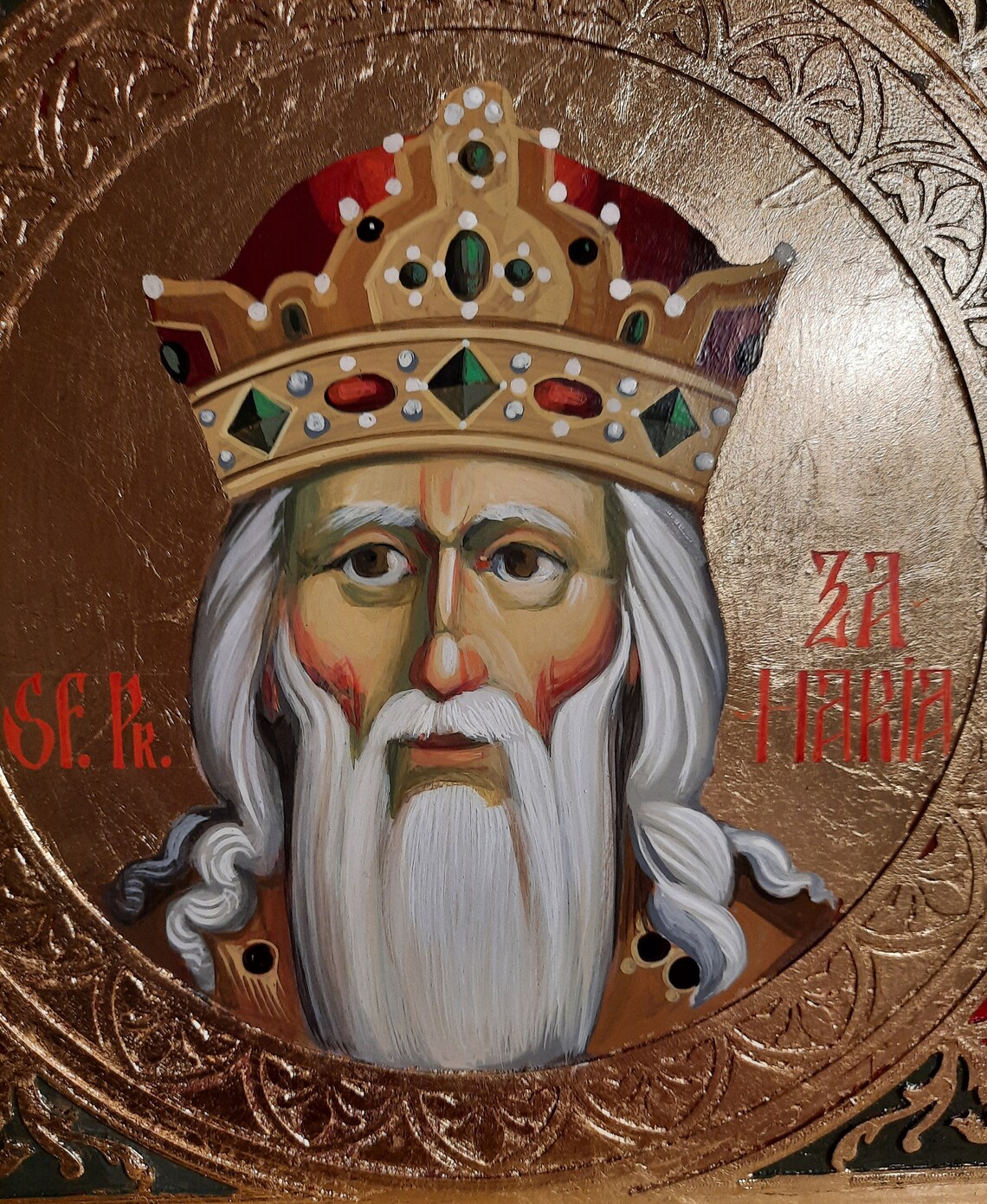 Byzantine Icon of Saint Zachary the Prophet, 30 X 30 Cm. Christian ...