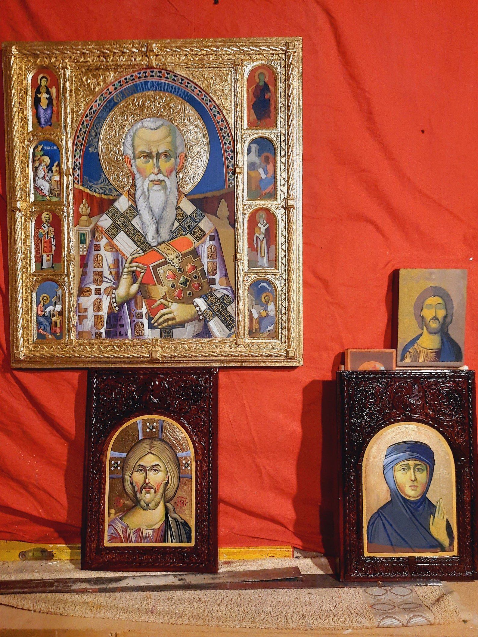 Jesus Christ, Byzantine Icon, Hand Painted, 20.5 X 30 X 3 Cm, READY to ...