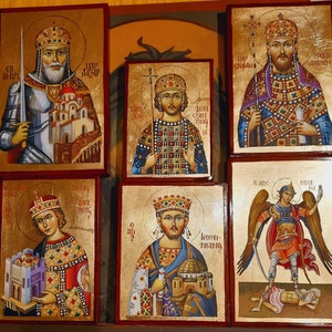 Saint Justin, Saint Justinian the Emperor, Byzantine Style Icon, MADE ...