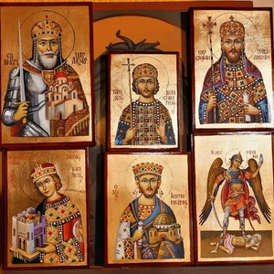 Saint Justin, Saint Justinian the Emperor, Byzantine Style Icon, MADE ...