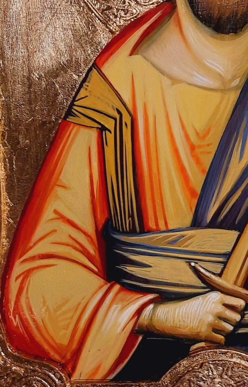 JESUS CHRIST With Sword, Byzantine Icon, 30 X 50 Cm, Made to Order ...