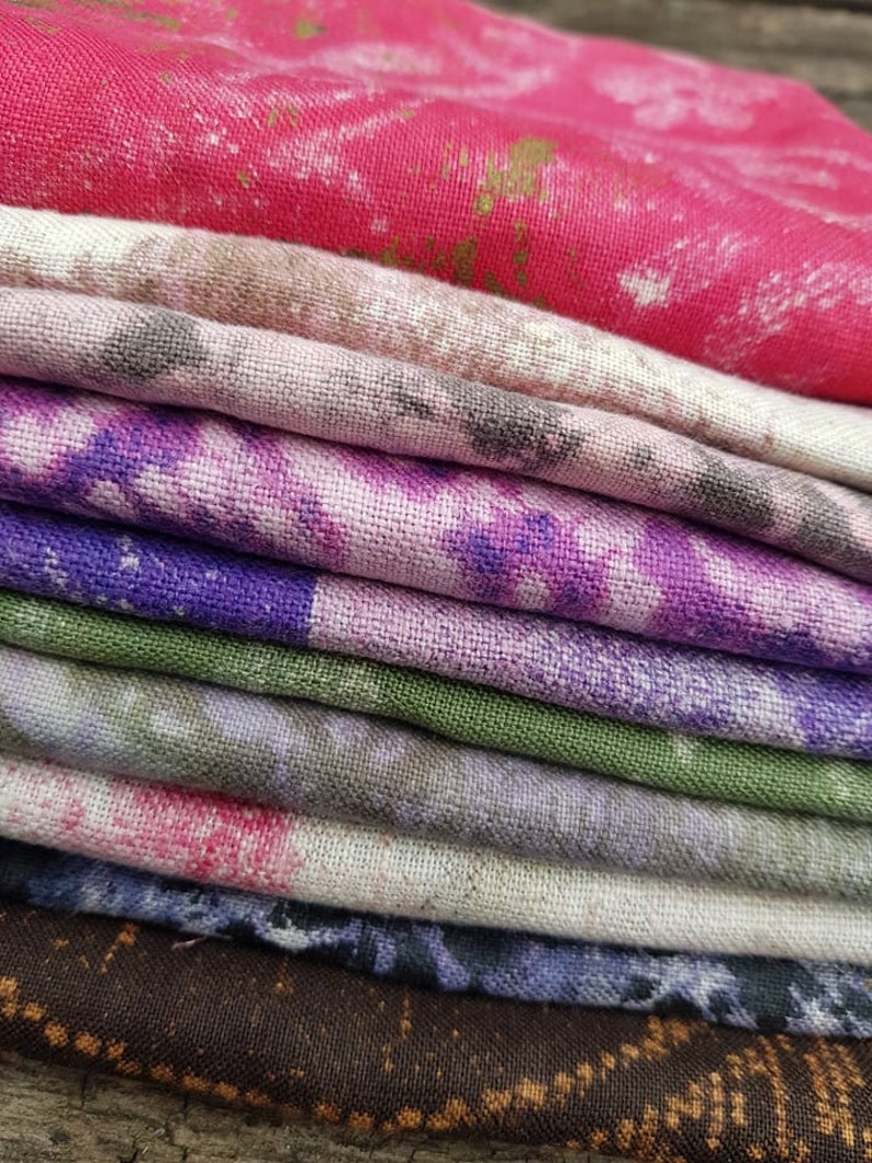 Discharged and Printed Pack of Natural Linen Linen Bundle | Etsy