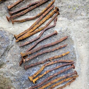 OLD RUSTY NAILS Hand Forged ,set of 20 Rusty Nails From Old Polish ...