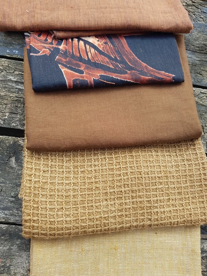 BROWNIES Linen fabric scraps assorted pastel colour natural | Etsy