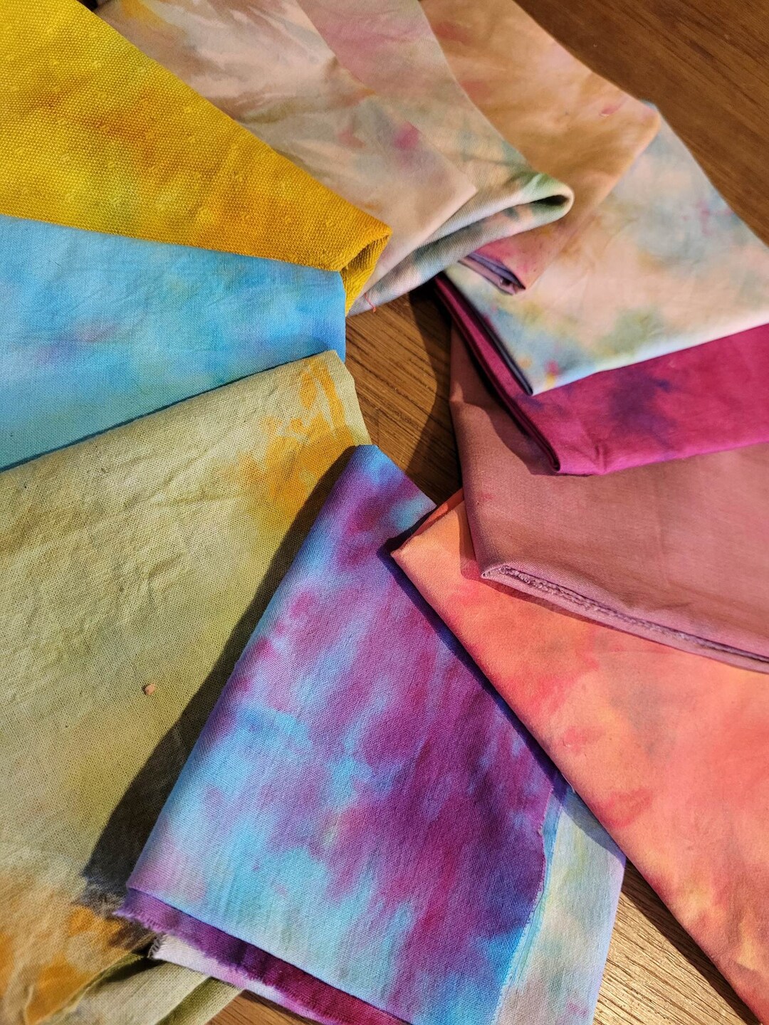 IN THE MORNING, 11 Pieces, Cotton, Hand Dyed, Cotton and Linen Fabrics ...