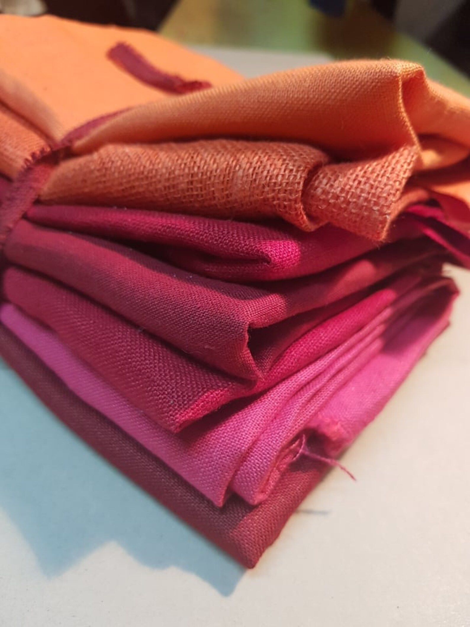 Red Linen Fabric Scraps, DIY Sewing Remnants, Craft Supplies - Etsy