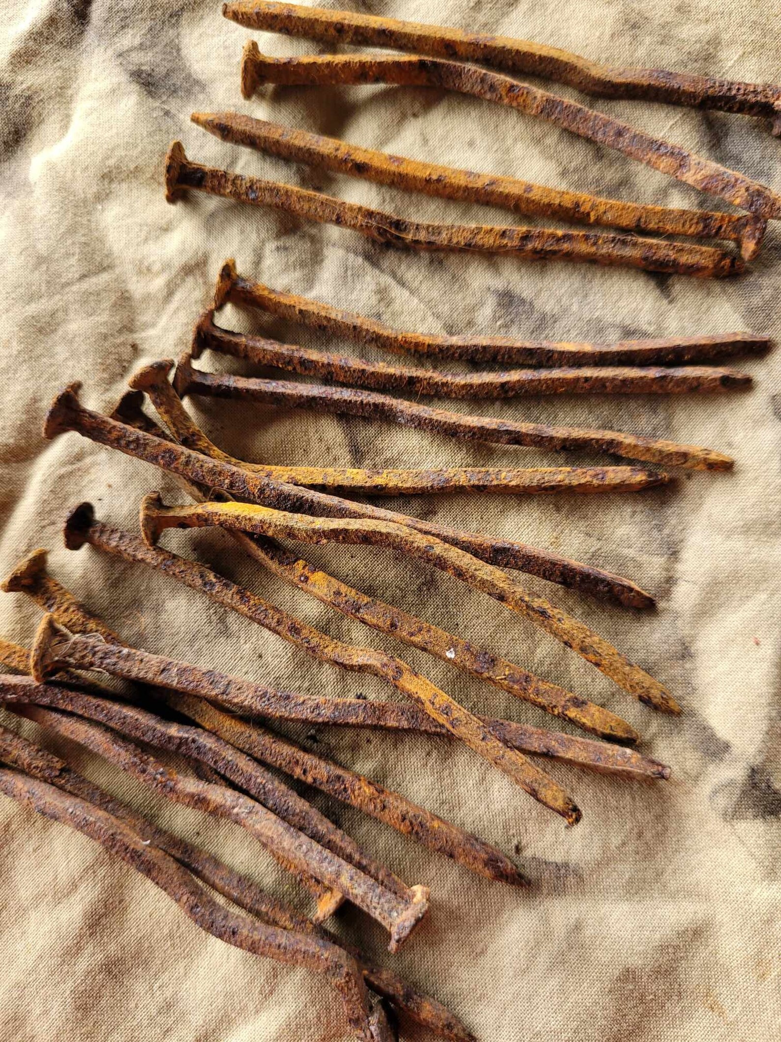 OLD RUSTY NAILS Hand Forged ,set of 20 Rusty Nails From Old Polish ...