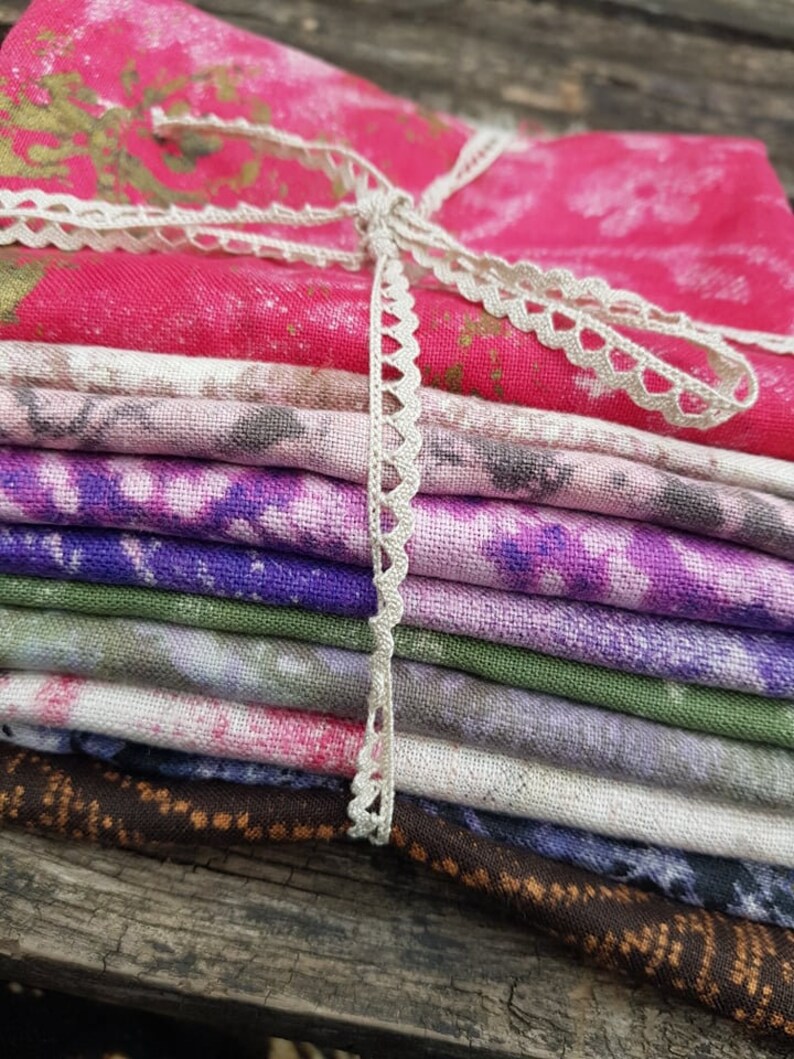 Discharged and Printed Pack of Natural Linen Linen Bundle | Etsy