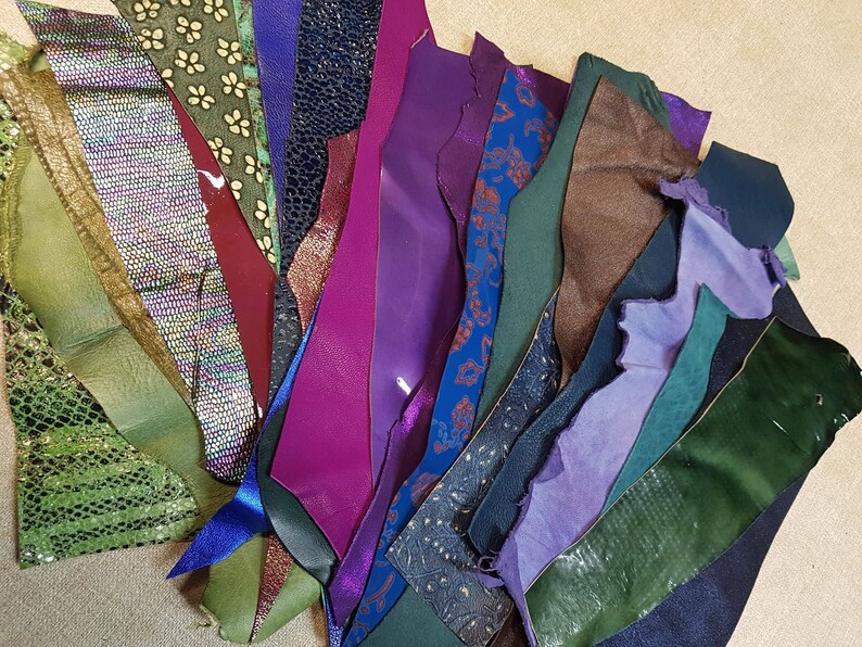 COLOR WHEEL Leather Scraps Leather Fabric for Crafts | Etsy