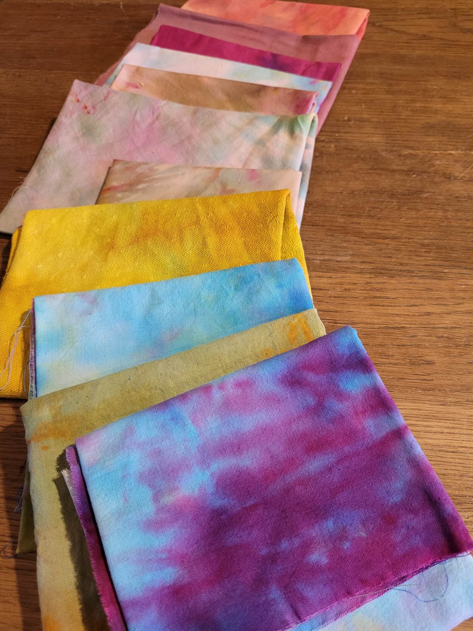 IN THE MORNING, 11 Pieces, Cotton, Hand Dyed, Cotton and Linen Fabrics ...