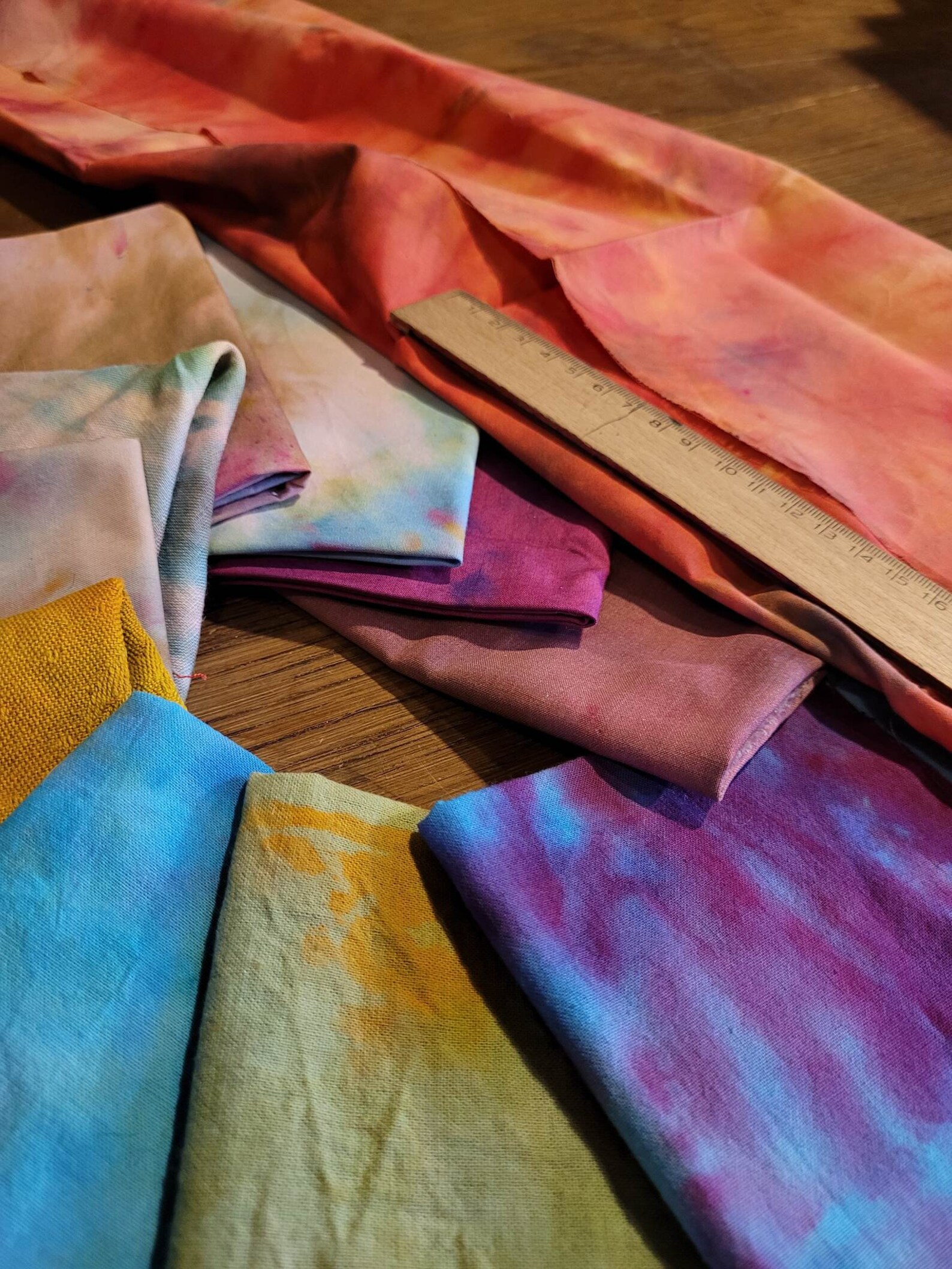 IN THE MORNING, 11 Pieces, Cotton, Hand Dyed, Cotton and Linen Fabrics ...
