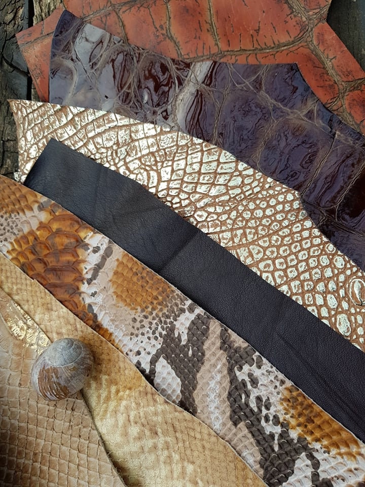 RED VIPER Leather Scraps,real Sheep and Cow Skin,leather Fabric for ...