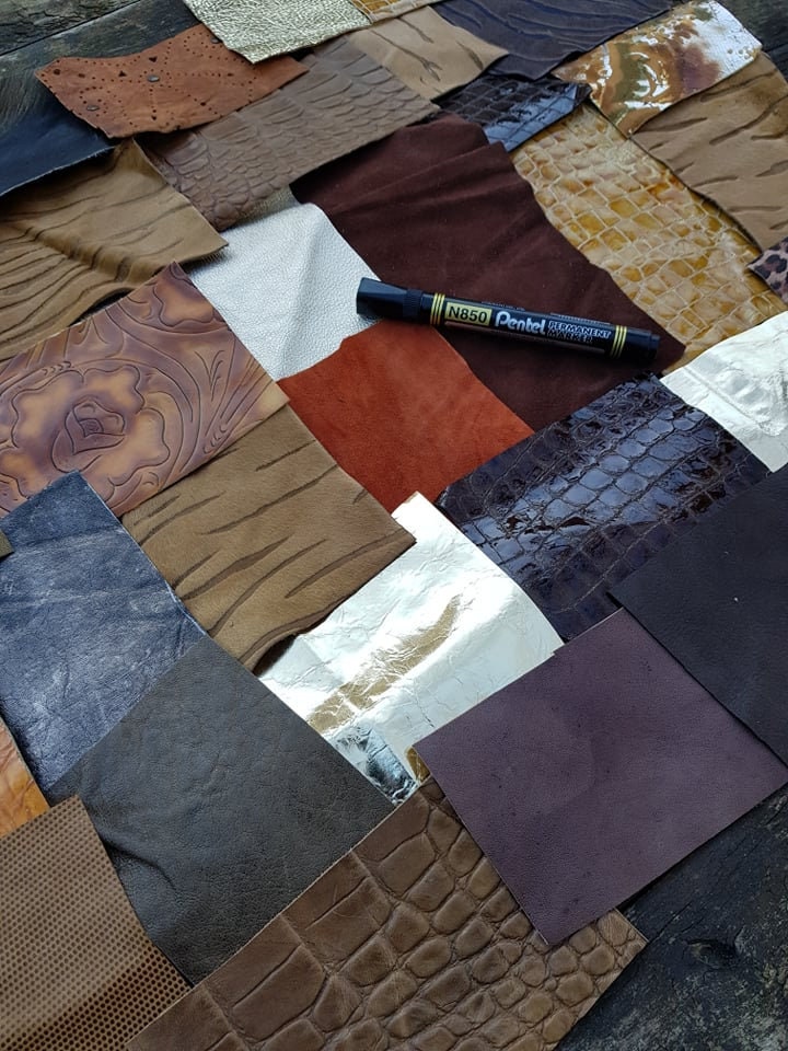 Leather Pack 30 Pieces , Assorted Colors Patterns and Thicknesses ...