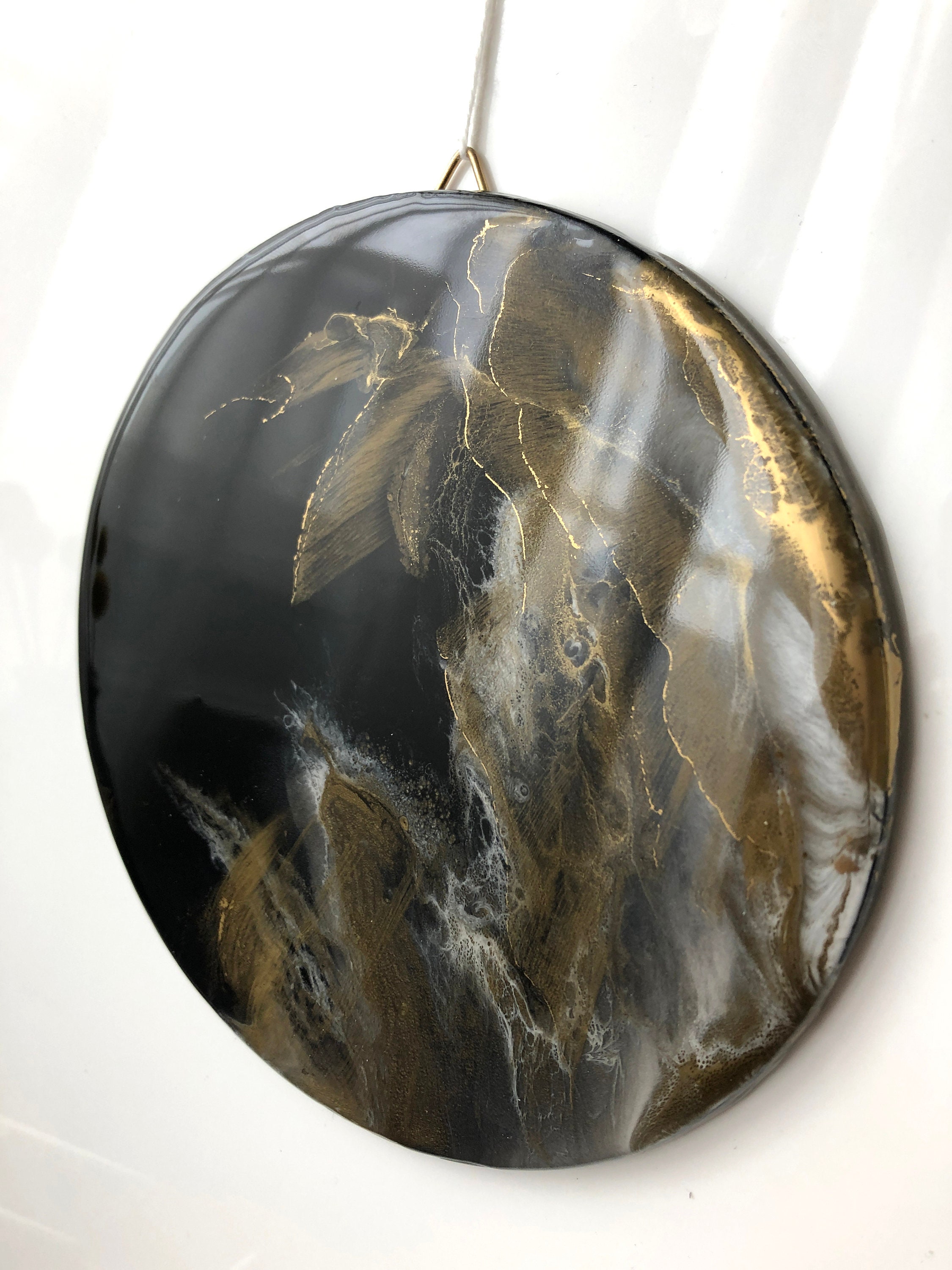 Resin Art, Black & Gold, 15cm - Etsy