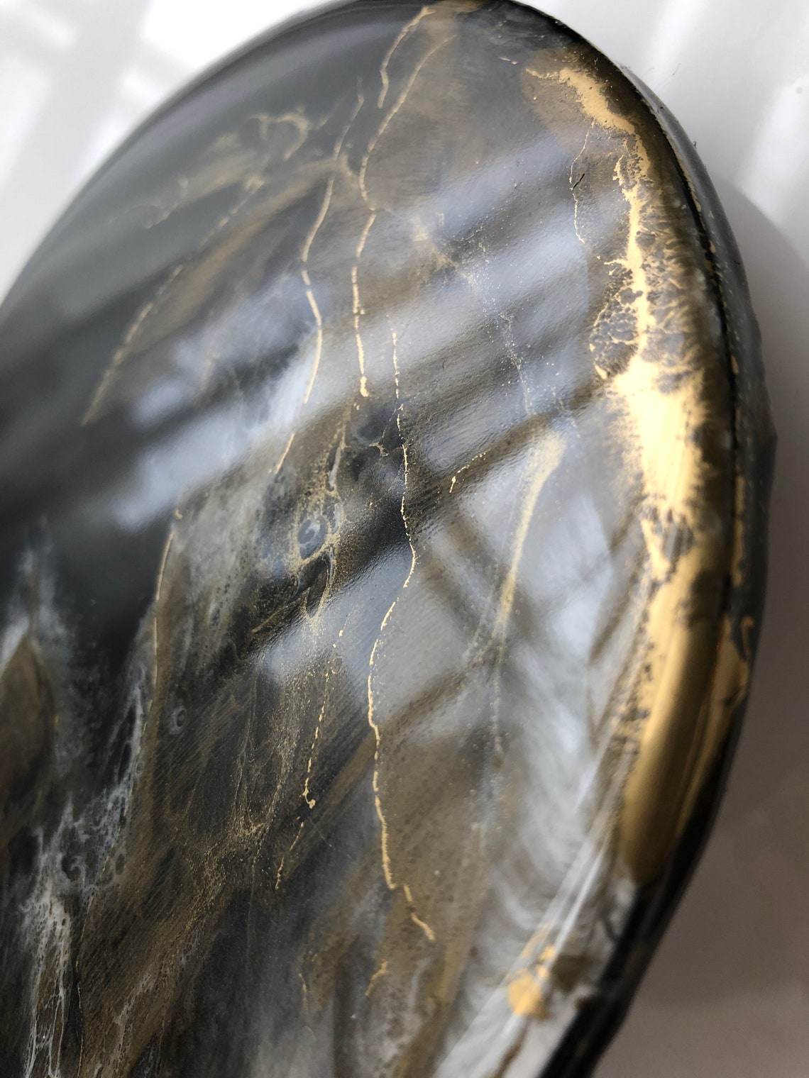 Resin Art, Black & Gold, 15cm - Etsy