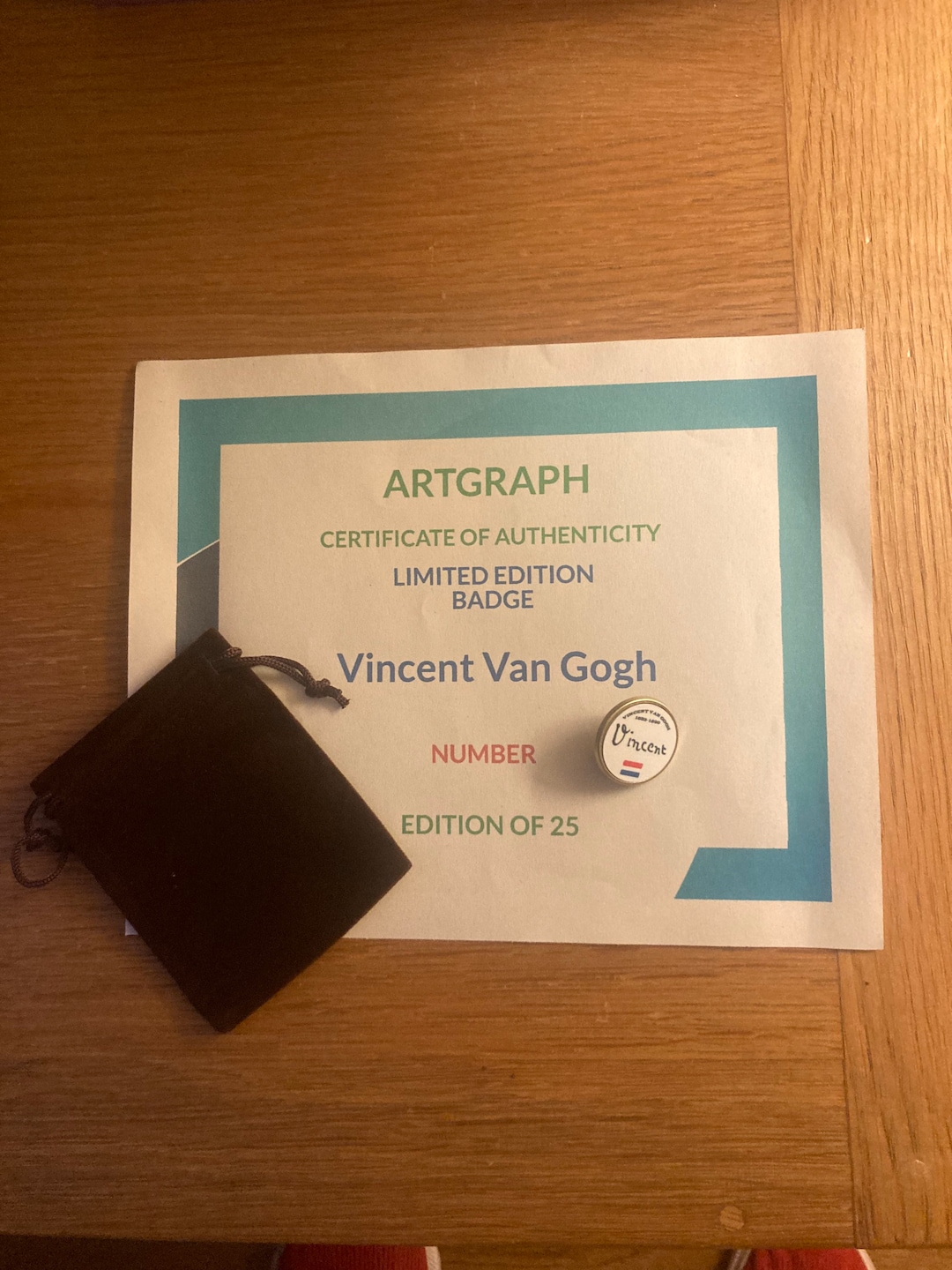 Vincent Van Gogh Signature Badge. Artist Badge - Etsy