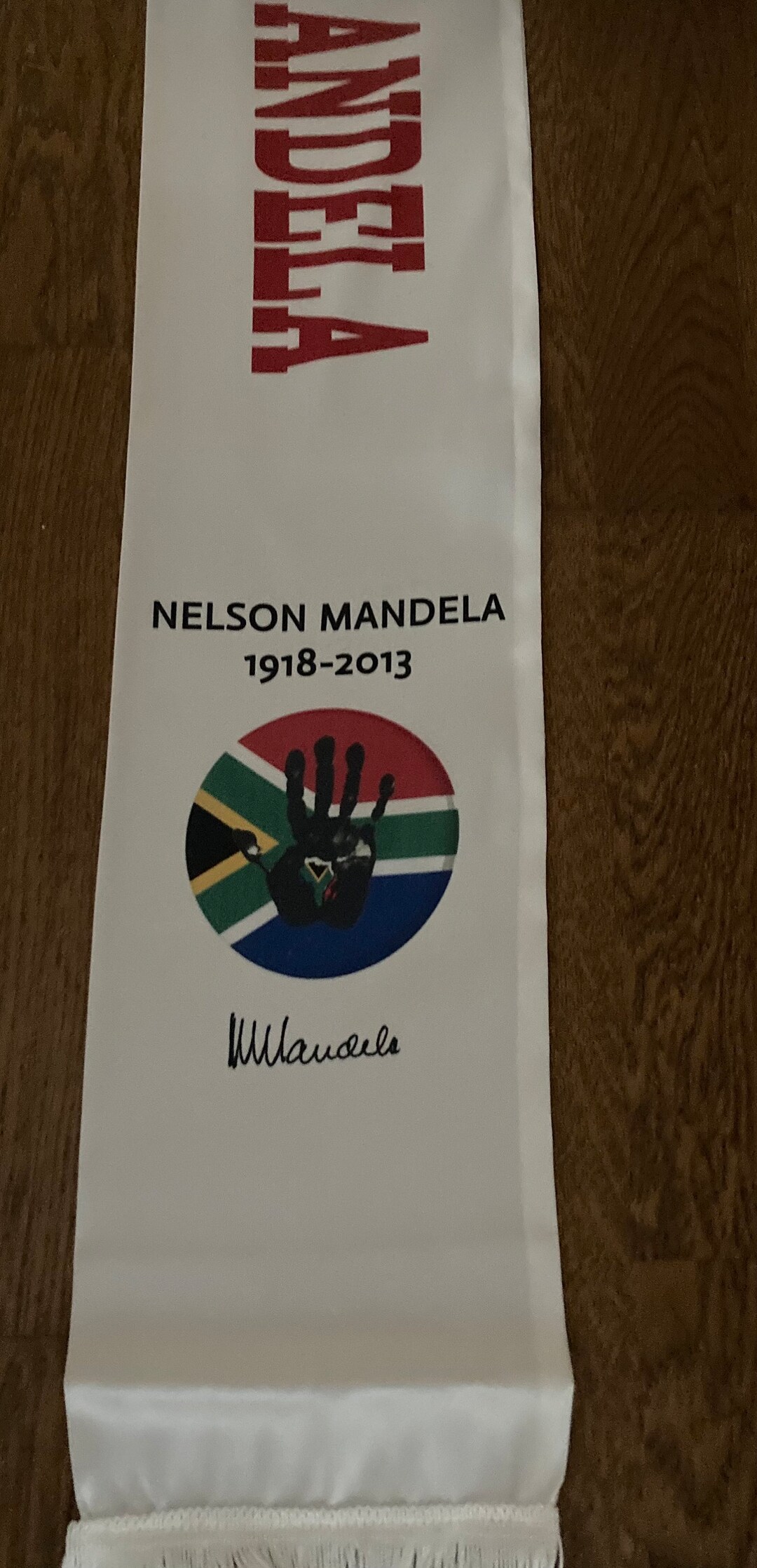Nelson Mandela Signature Scarf South Africa - Etsy