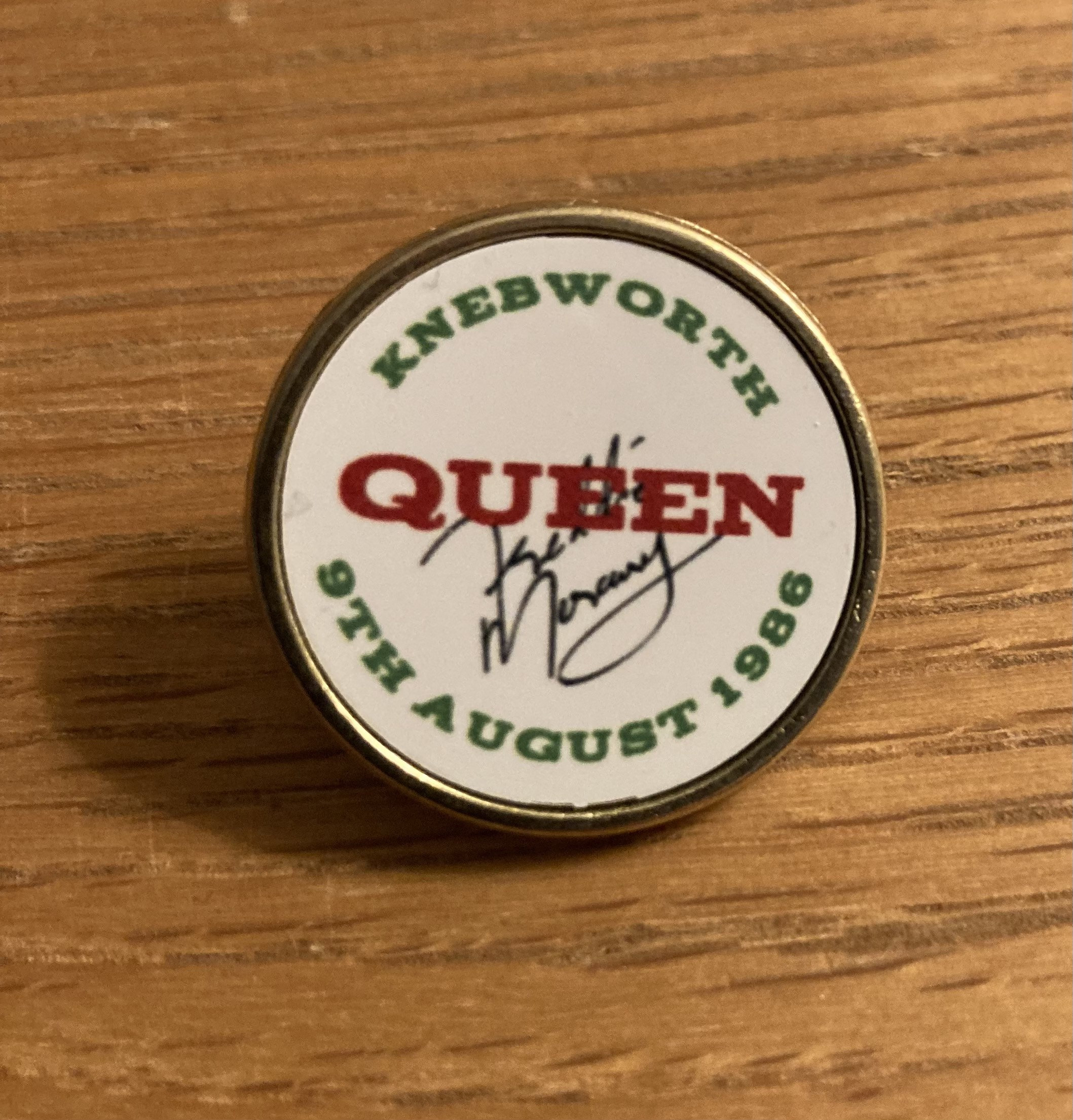 Queen Freddie Mercury Signed Last Concert Badge Knebworth 1986 - Etsy