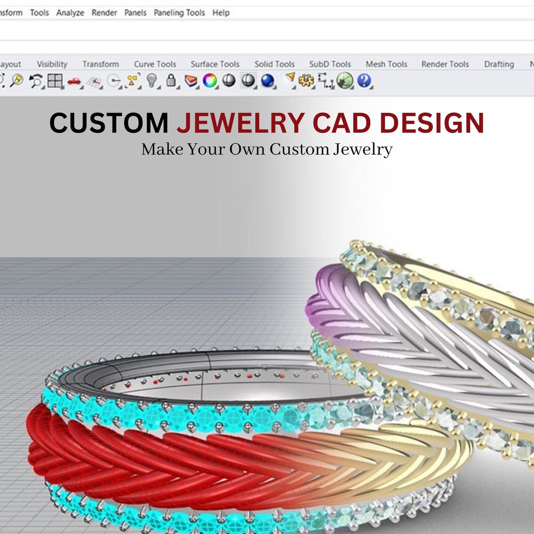 Cad 3D Jewelry Design for Custom and Personalized Jewelry, Design Own ...