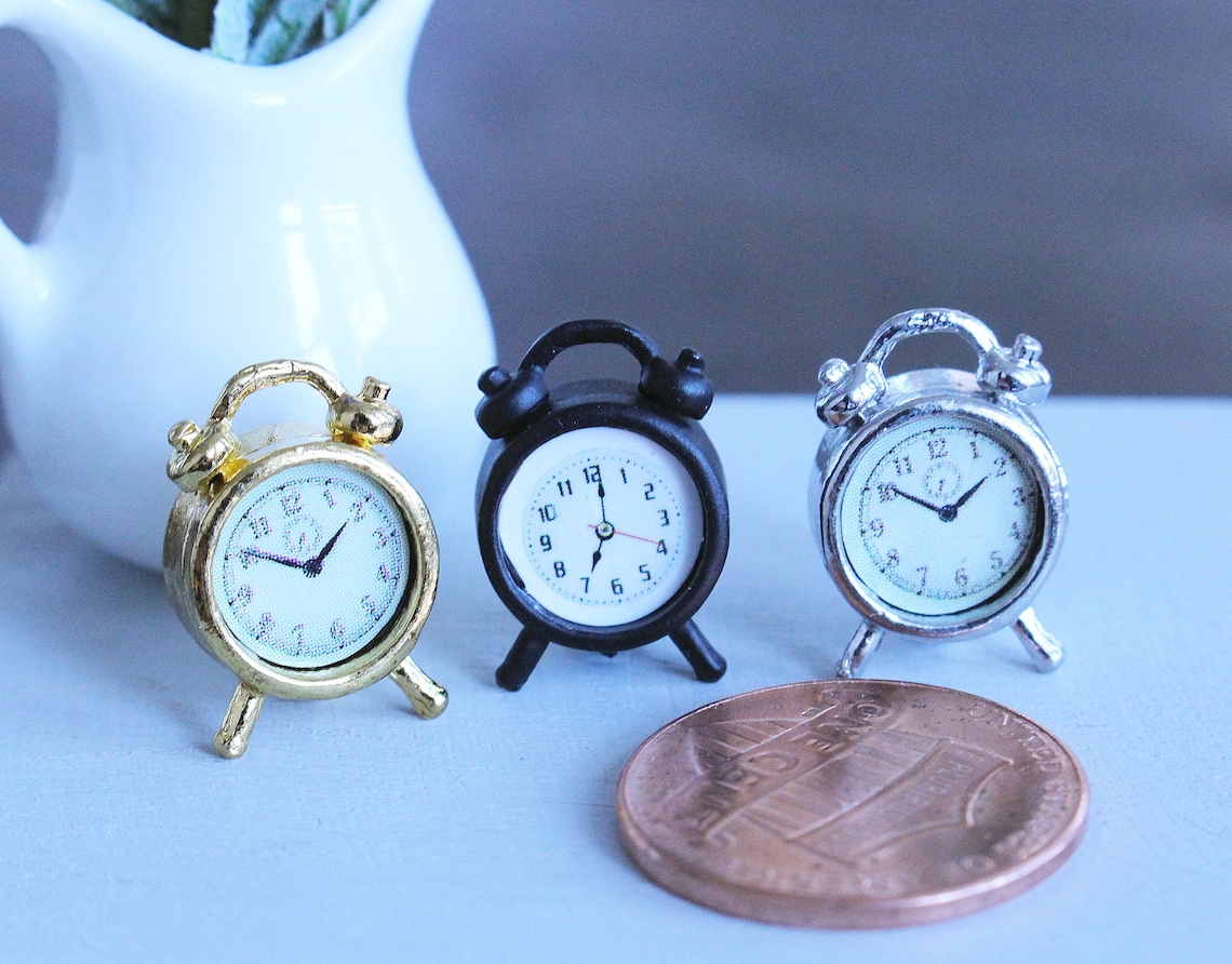 1:12 Dollhouse Miniature Table Clock Miniature Clock - Etsy