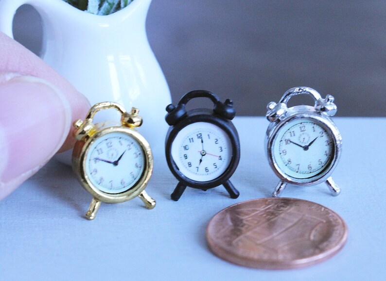1:12 Dollhouse Miniature Table Clock Miniature Clock - Etsy