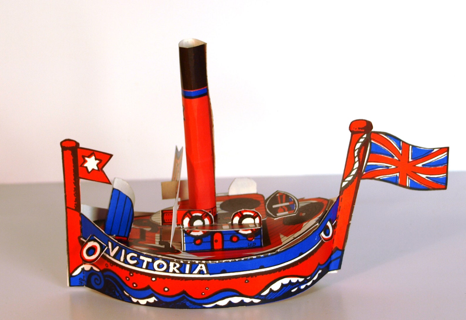 Victoria Steam Boat Cardboard Cutout Toy 1981 - Etsy
