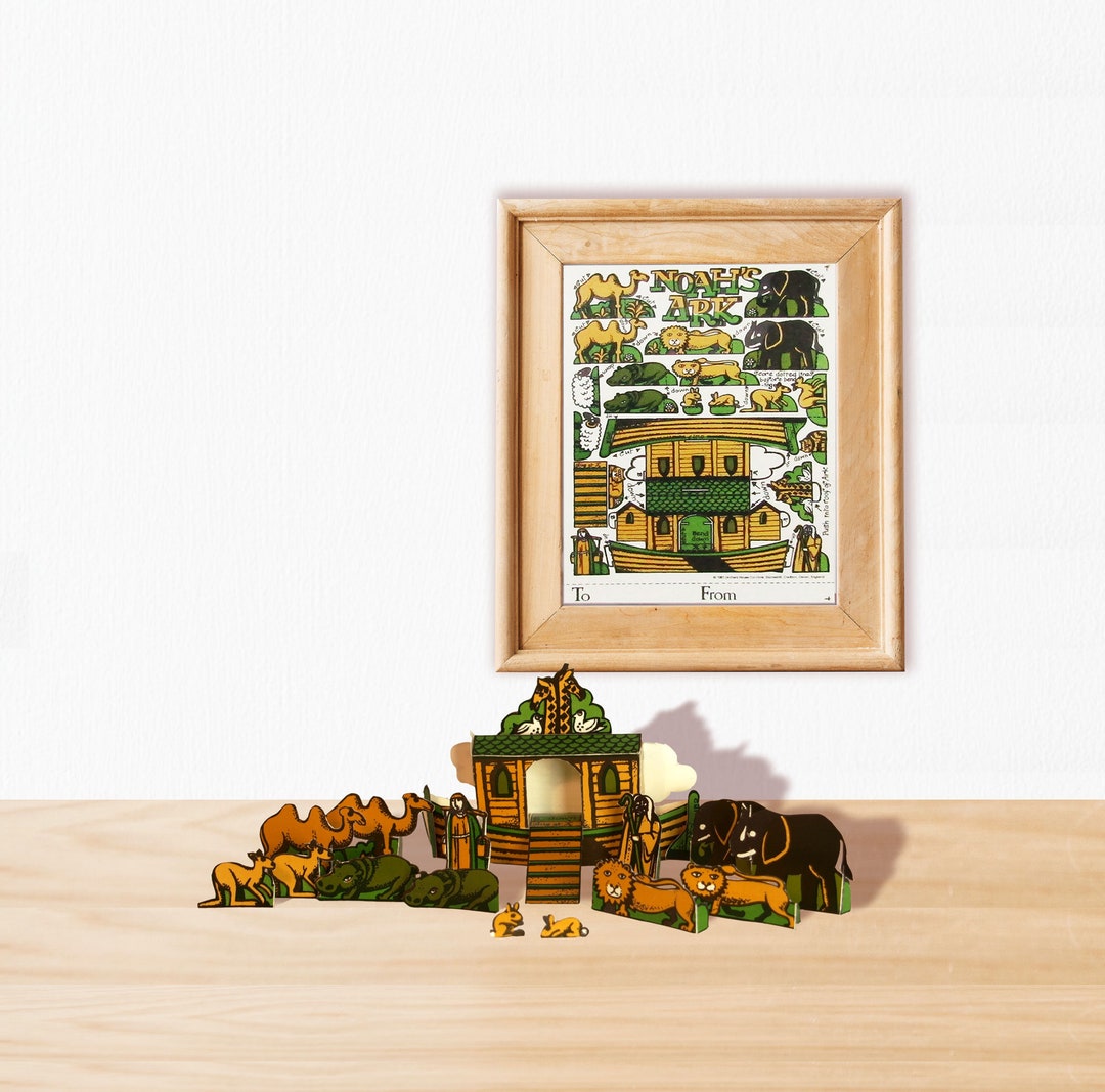 Vintage Noah's Ark - Cardboard Cutout Toy - 1981 - Etsy