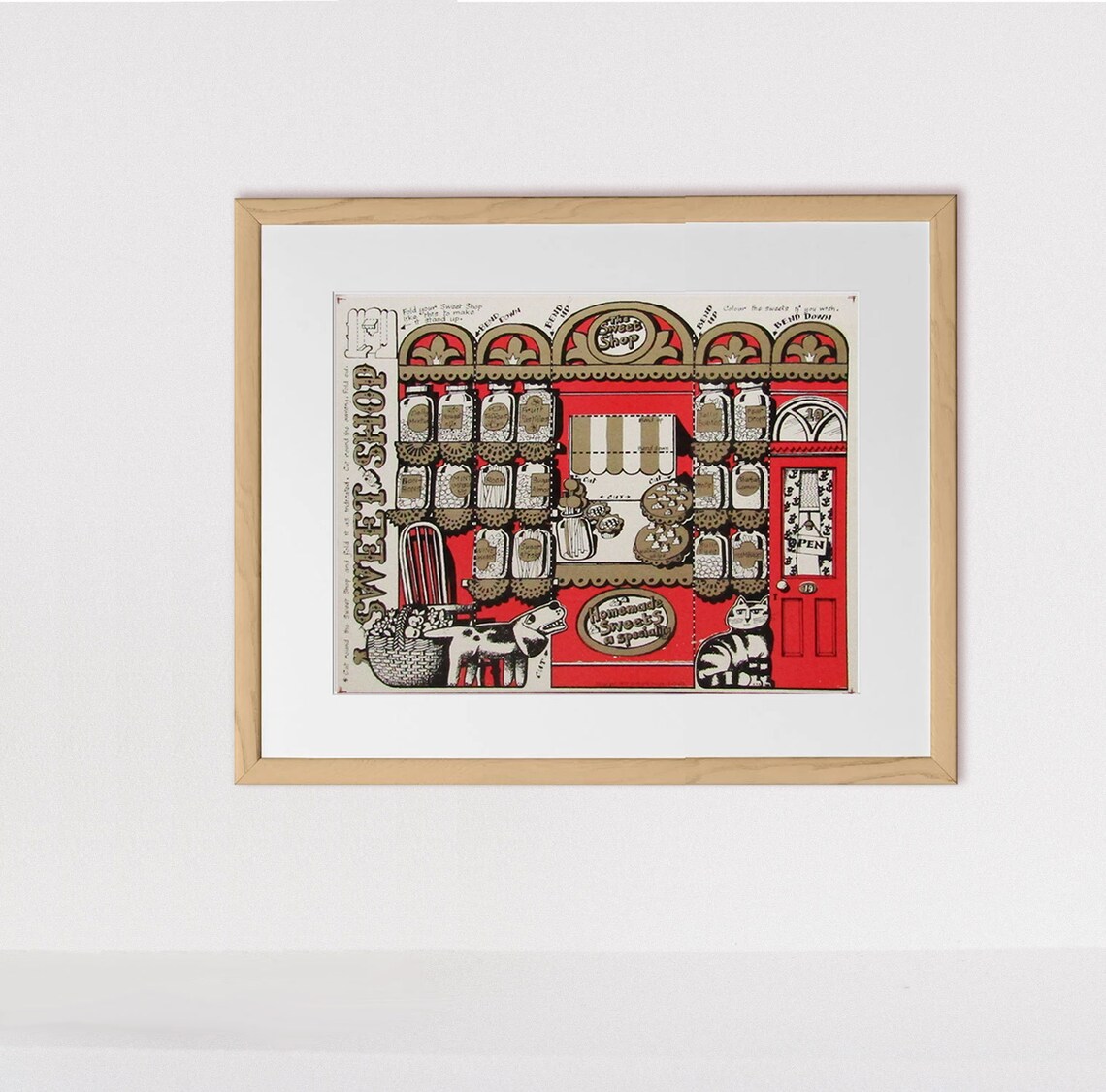 A Sweet Shop - Cardboard Cutout Toy - 1977 - Etsy