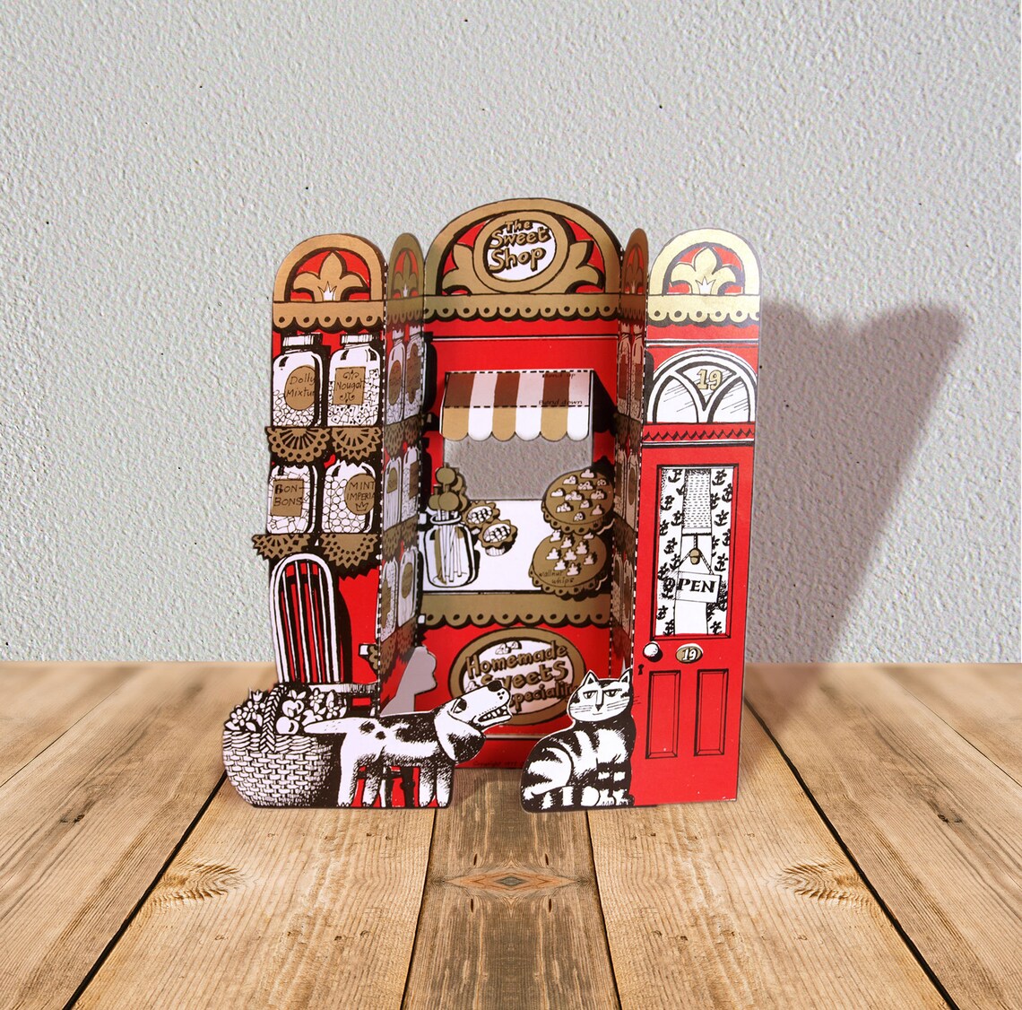 A Sweet Shop - Cardboard Cutout Toy - 1977 - Etsy