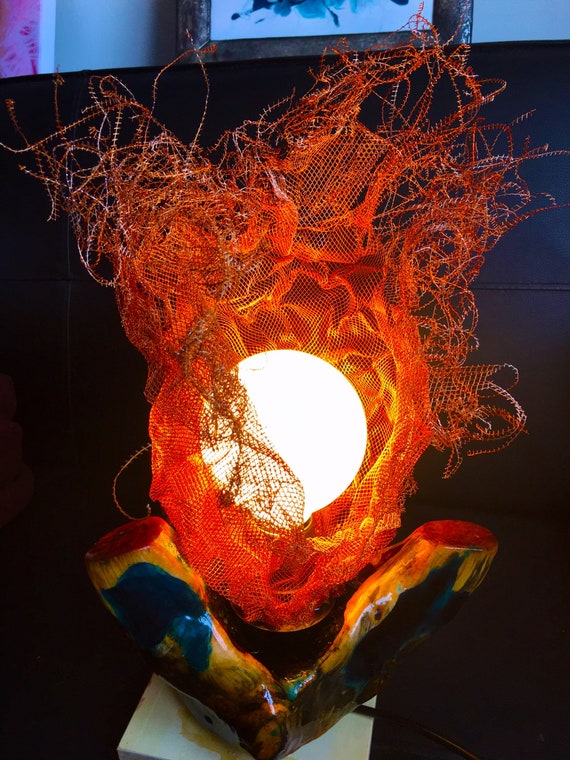 Lamp Made by Hand in Solid Wood and Exposy Resin | Etsy UK