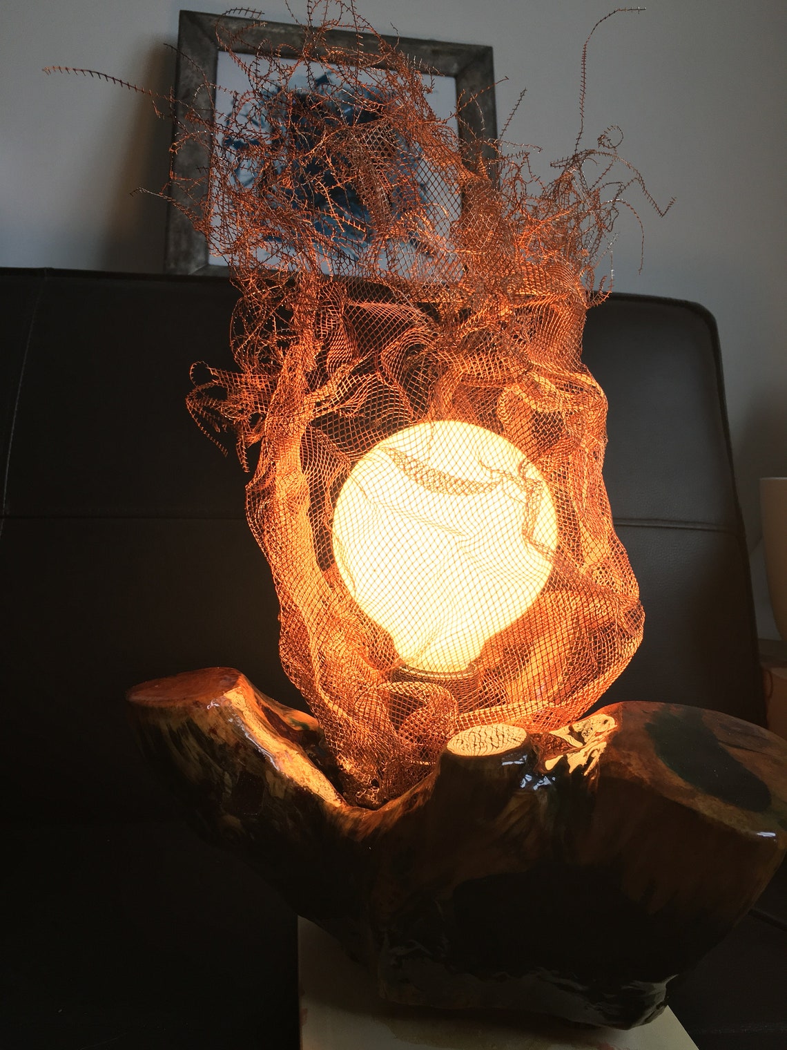 Lamp Made by Hand in Solid Wood and Exposy Resin - Etsy UK