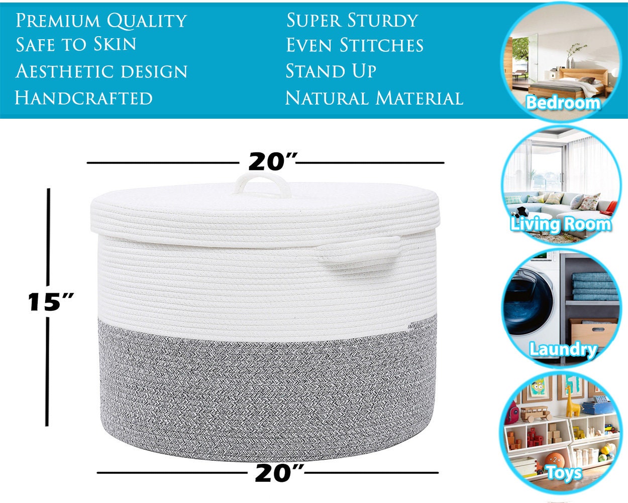 20 X 20 X 15 Extra Large Storage Basket With | Etsy