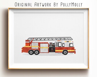 Fire Truck Printable | Etsy