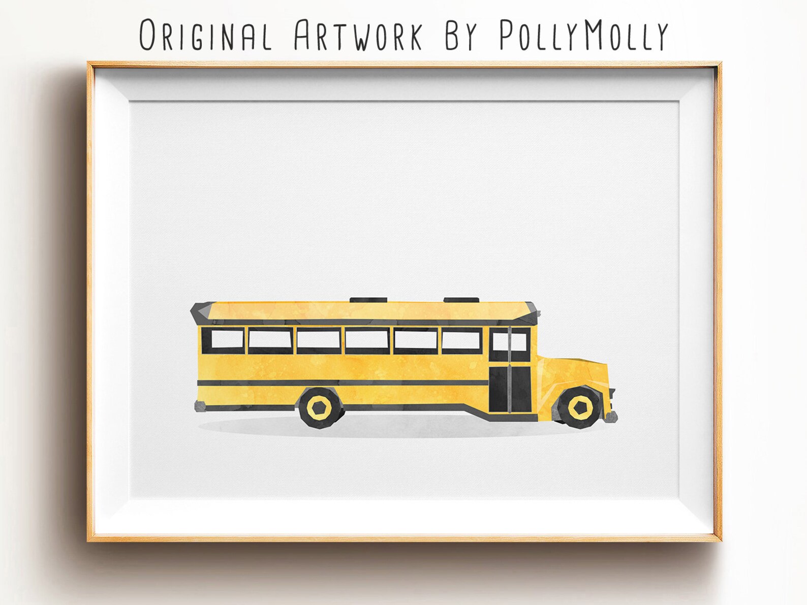 School Bus Wall Art Transportation Print Little Boy Art | Etsy