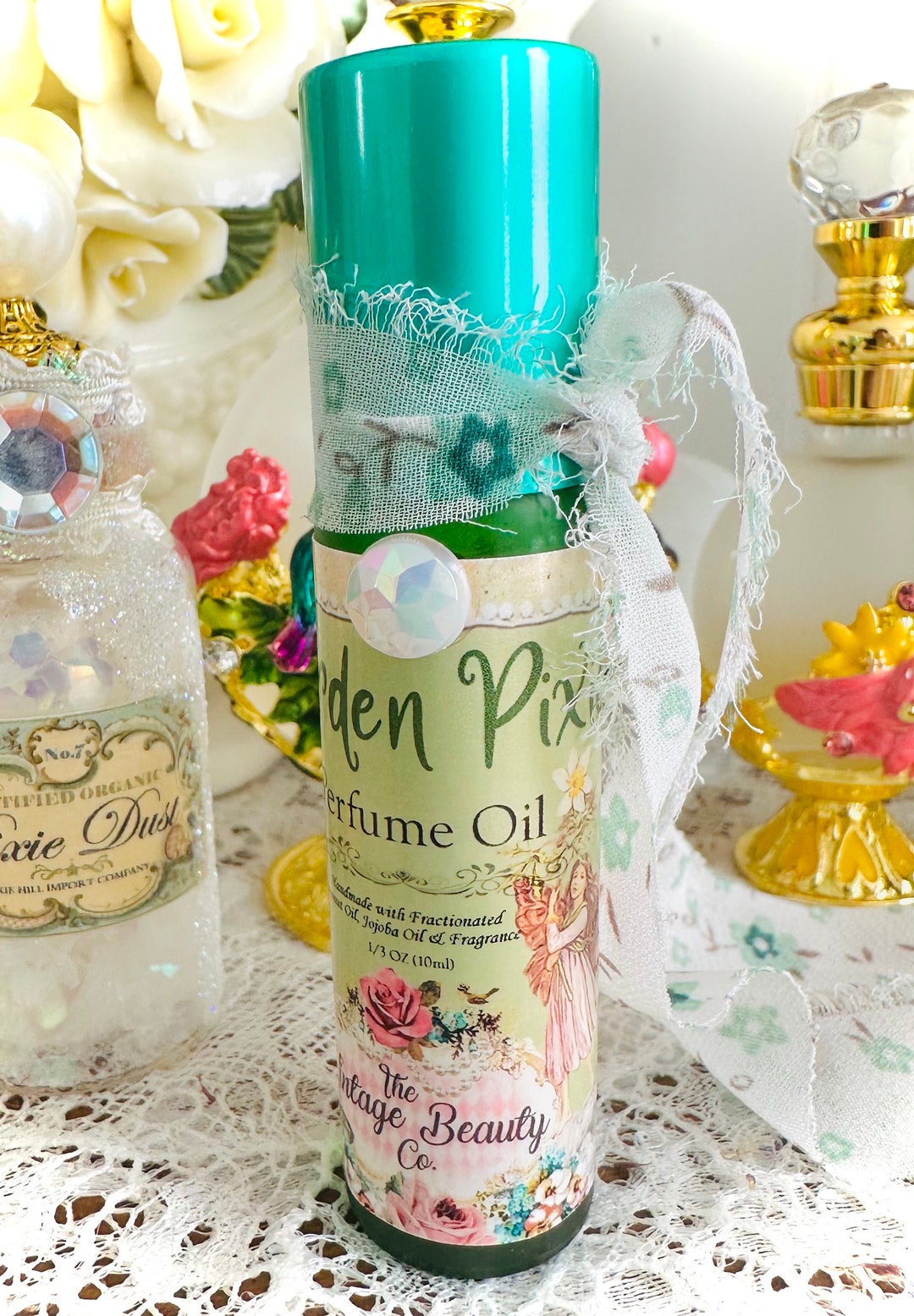 Garden Pixie Perfume Oil Roll-on Bottle Vintage Inspired Natural Perfume Handmade - Etsy