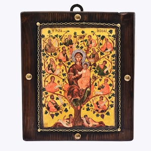 Tree of Jesse, Handmade Wooden Byzantine Icons, Greek Orthodox ...
