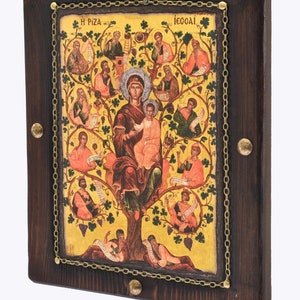 Tree of Jesse, Handmade Wooden Byzantine Icons, Greek Orthodox ...