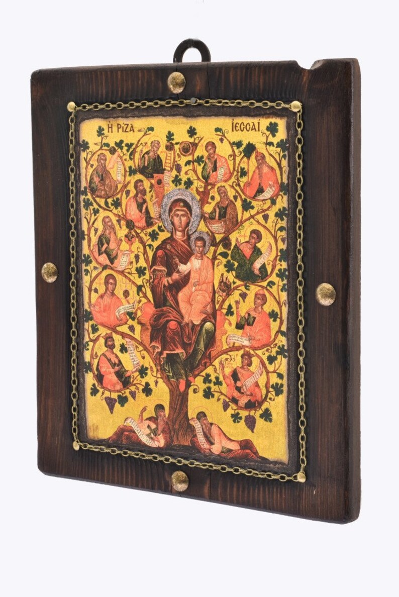 Tree of Jesse Handmade Wooden Byzantine Icon Greek Orthodox - Etsy